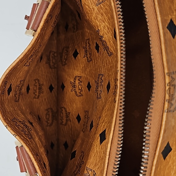 MCM | Bags | Authentic Mcm Monogram Vintage Speedy Bag Cognac Visetos W ...